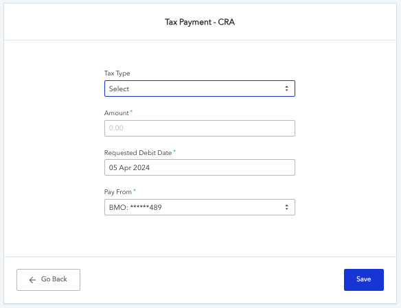 Sending CRA Tax Payments | Plooto Help Center